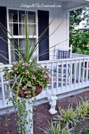 How to Mount Flower Baskets on Wooden Posts