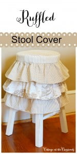 Ruffled Stool Cover in the Shop! - Cottage at the Crossroads