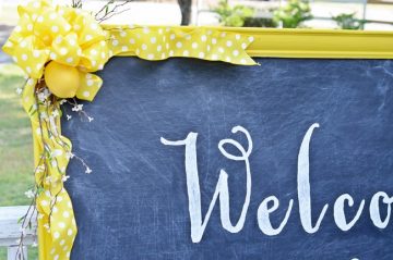 DIY Welcome Chalkboard Sign - Cottage at the Crossroads