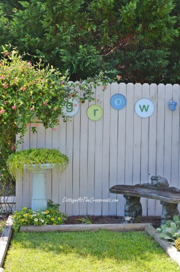 DIY Garden Grow Letters - Cottage at the Crossroads