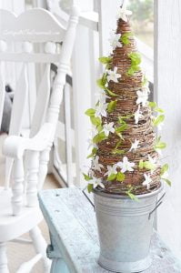 Early Spring Grapevine Cone Topiary - Cottage at the Crossroads