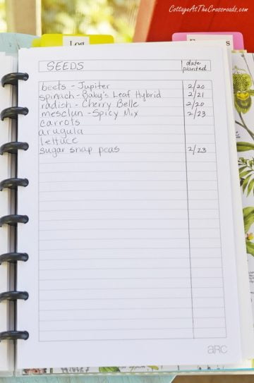 How to Set Up a Garden Journal - Cottage at the Crossroads