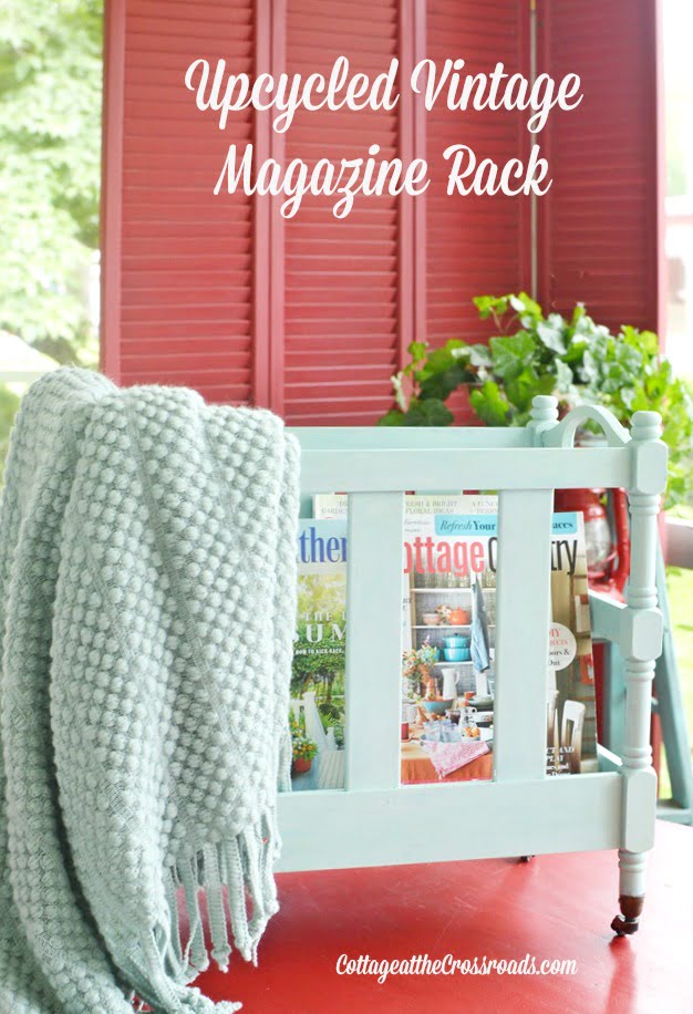 Upcycled Vintage Magazine Rack - Cottage at the Crossroads
