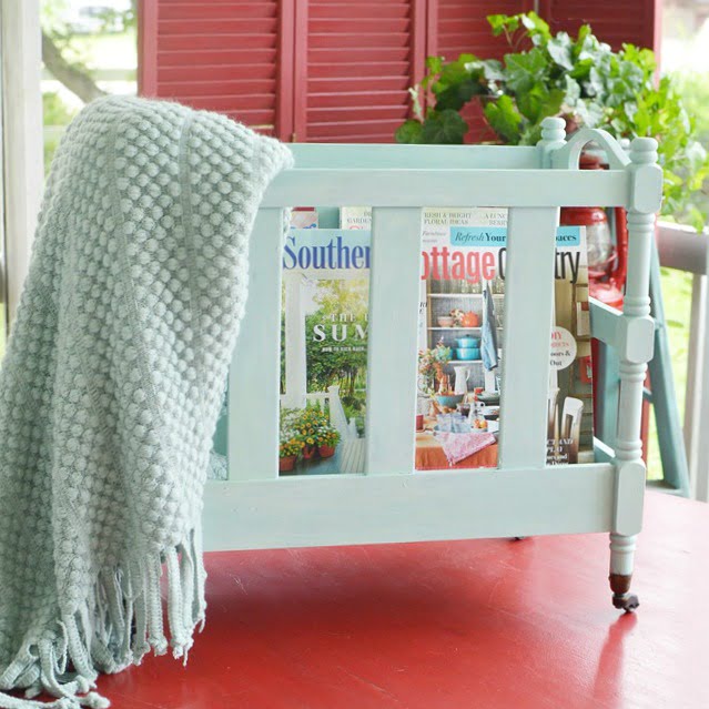 Upcycled Vintage Magazine Rack - Cottage at the Crossroads