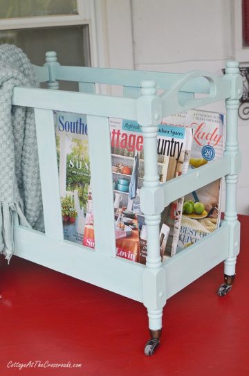 Upcycled Vintage Magazine Rack - Cottage at the Crossroads