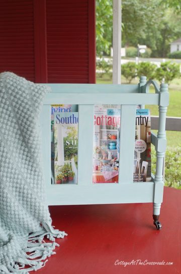 Upcycled Vintage Magazine Rack - Cottage at the Crossroads