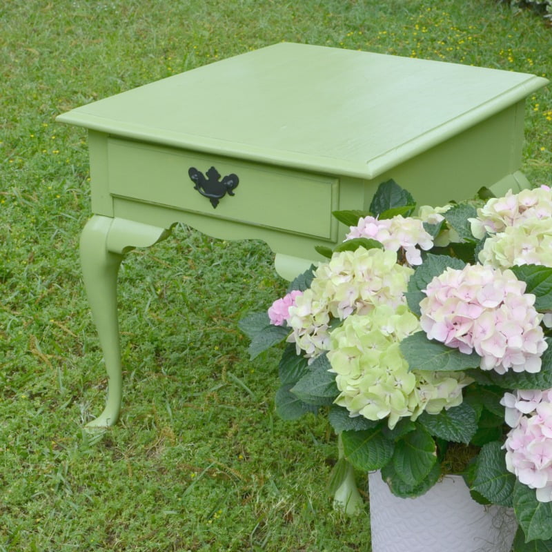 Green Painted Outdoor Table - Cottage at the Crossroads