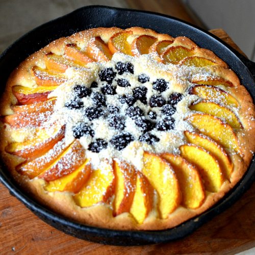 Blackberry-Peach Buckle from Just Peachy - Cottage at the Crossroads