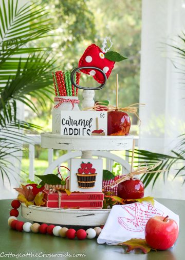 Early Fall Apple Tiered Tray - Cottage at the Crossroads
