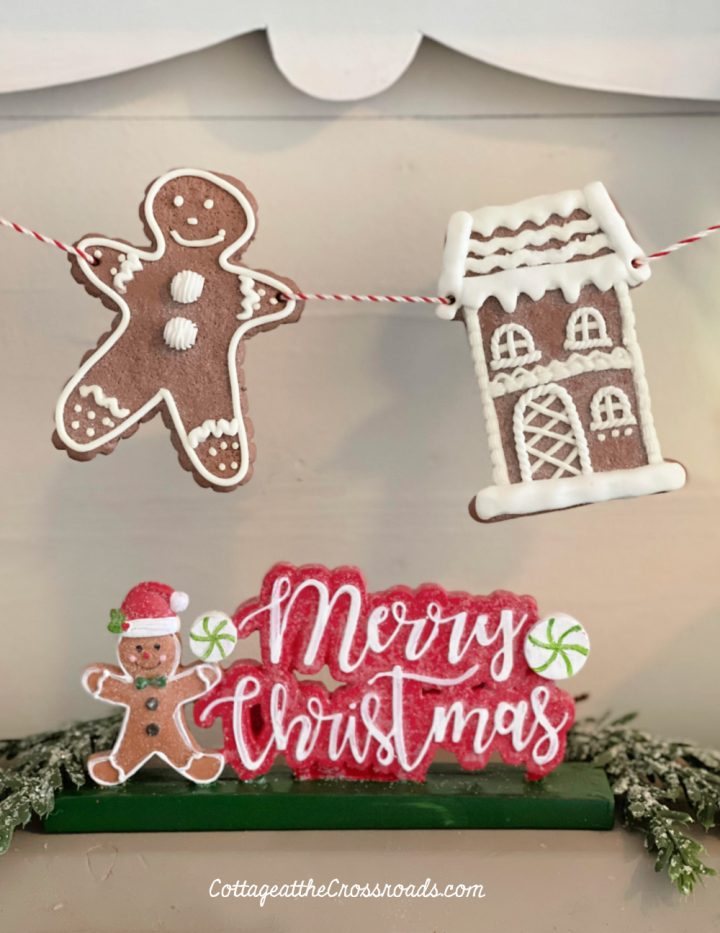 Gingerbread Decorations in our Mudroom - Cottage at the Crossroads