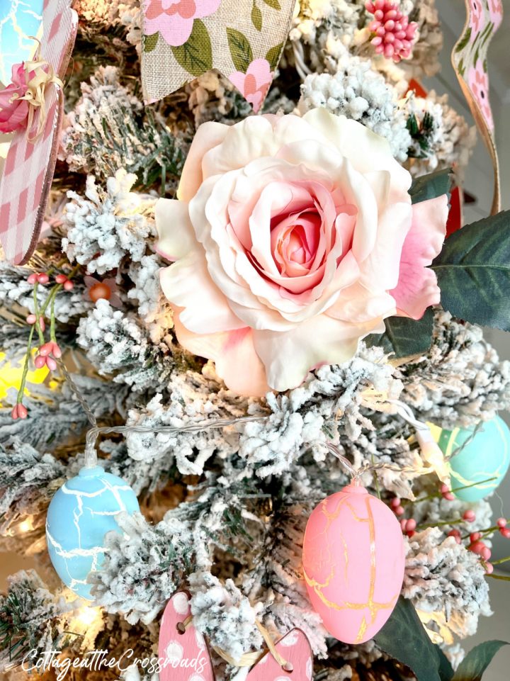 DIY Easter Tree with Egg Lights - Cottage at the Crossroads