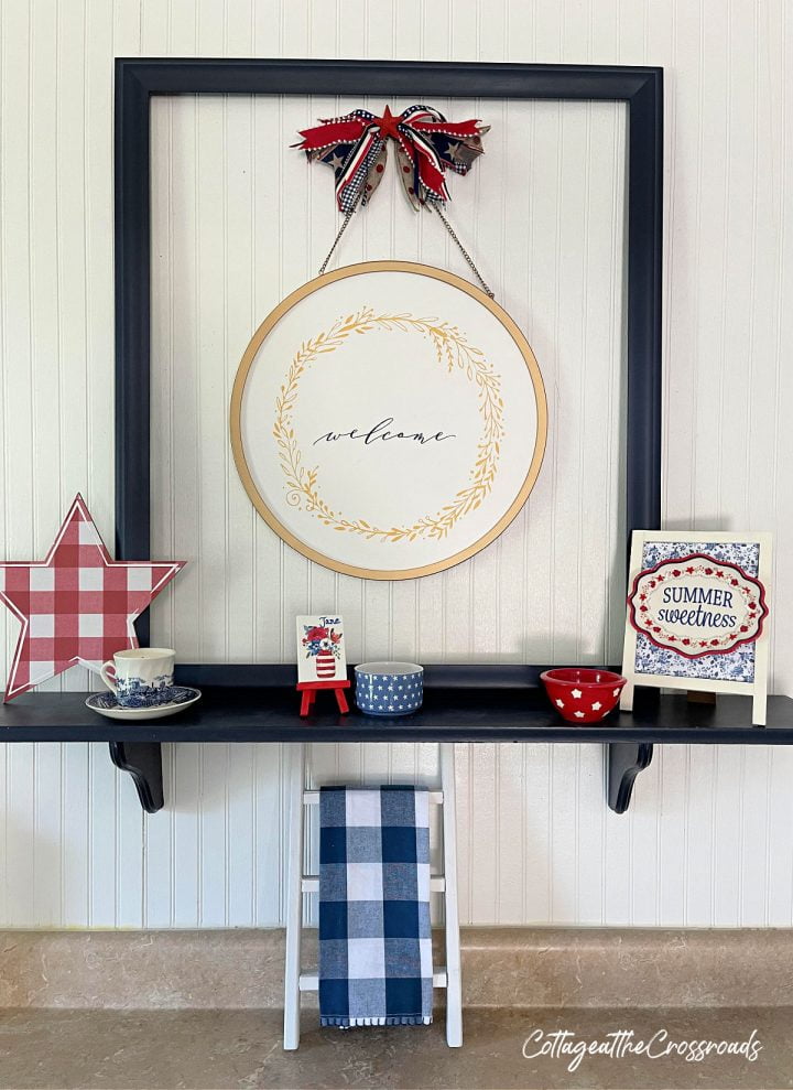 Patriotic Decorations in the Craft Studio - Cottage at the Crossroads