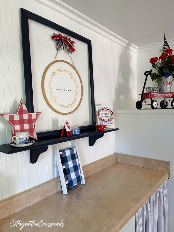 Patriotic Decorations in the Craft Studio - Cottage at the Crossroads