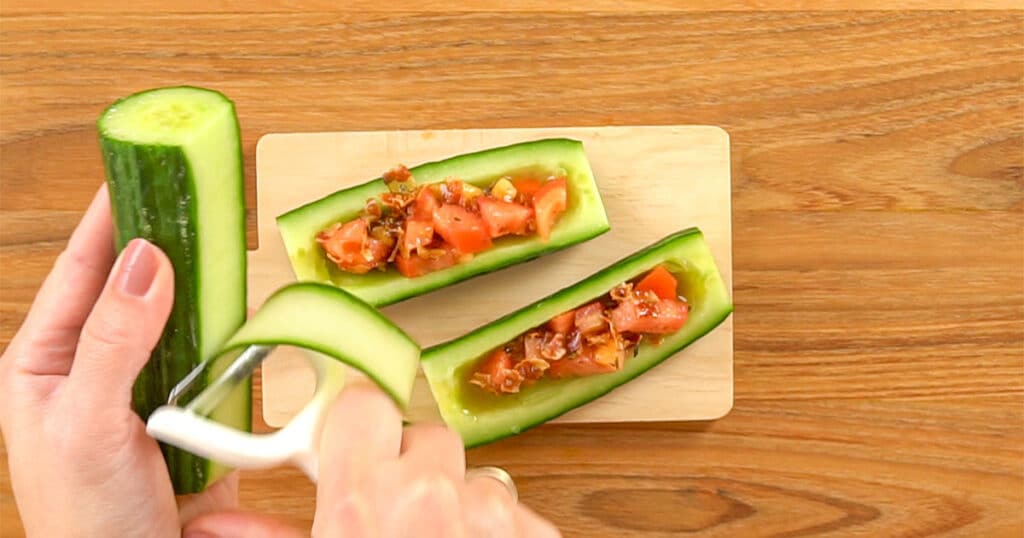 The Ultimate Guide to Making Cucumber Salad Boats - Cottage at the ...